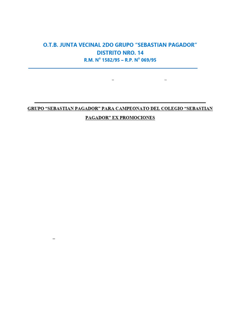 Carta Otb 2do Grupo | PDF