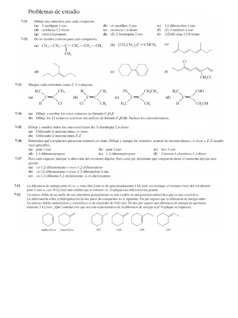 Alquenos y Alquinos-1 | PDF