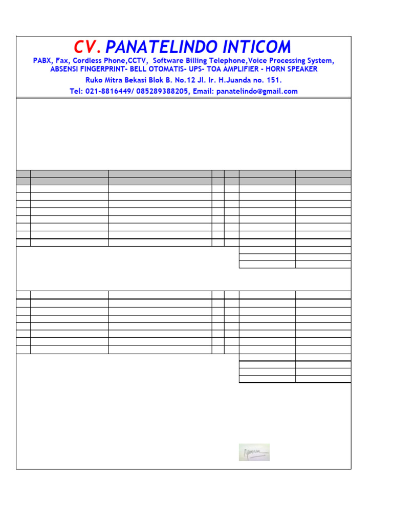 Pt. Hi - Tech Ink Indonesia (Ns300) Rev1 | PDF