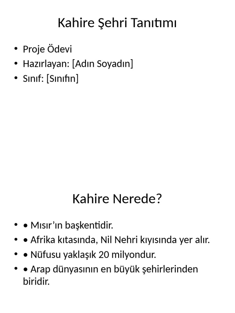 Kahire Sehri Tanitimi | PDF