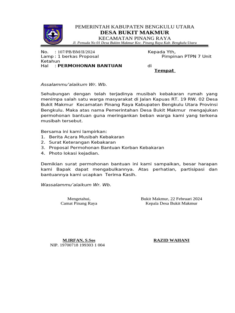 Surat Proposal | PDF