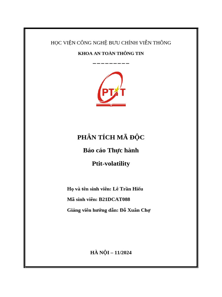Ptit Volatility | PDF