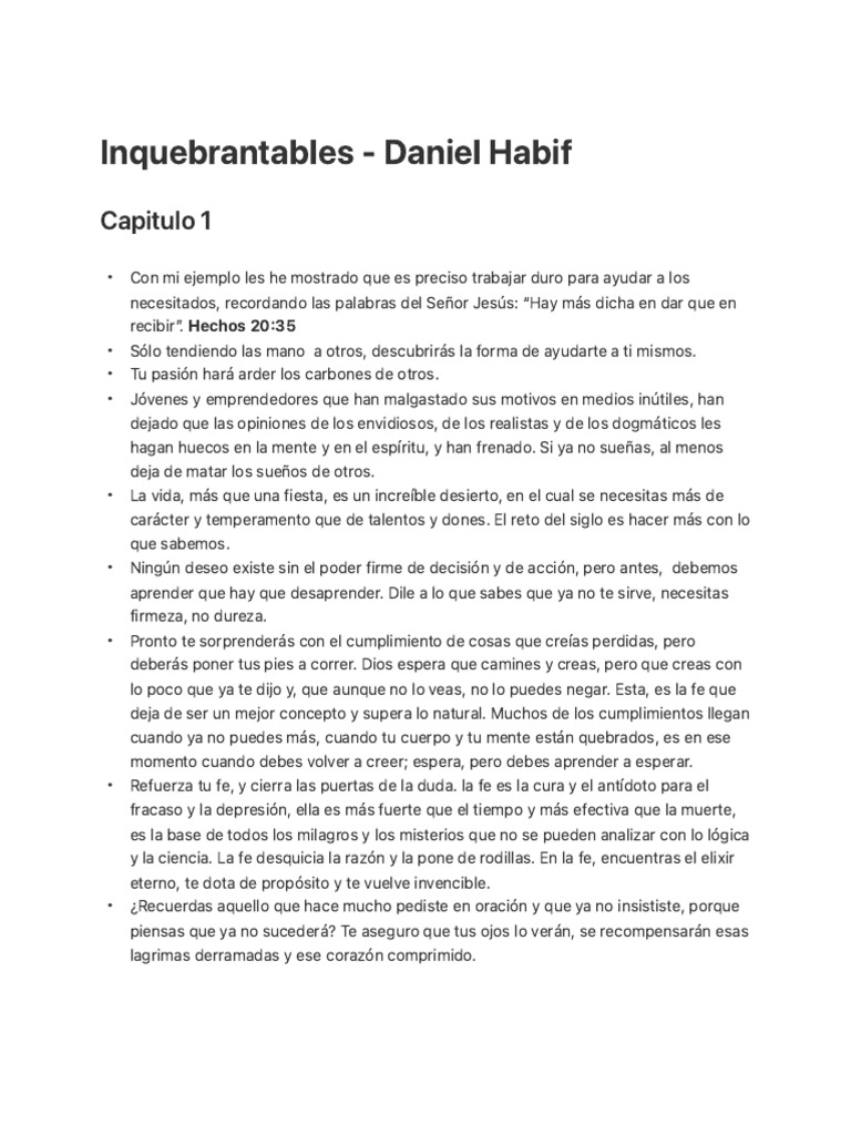 Inquebrantables - Daniel Habif | PDF