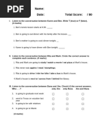 Oxford Placement Test Sample Questions | PDF