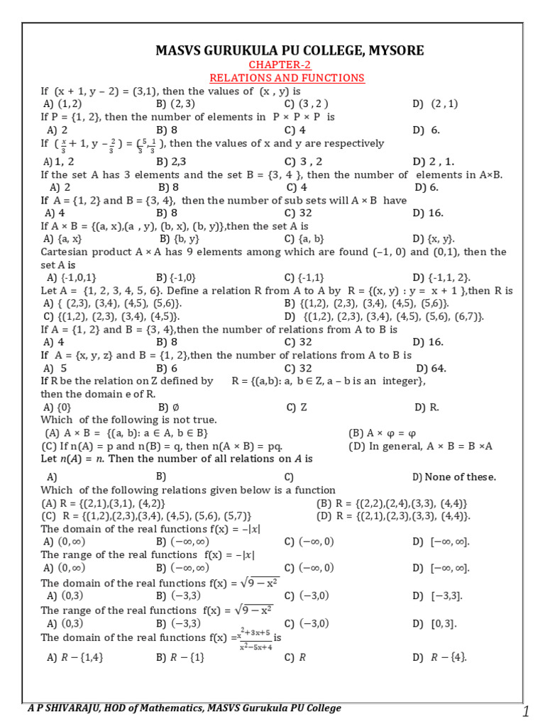 Relations and Functions - Removed | PDF | Function (Mathematics) | Fahrenheit