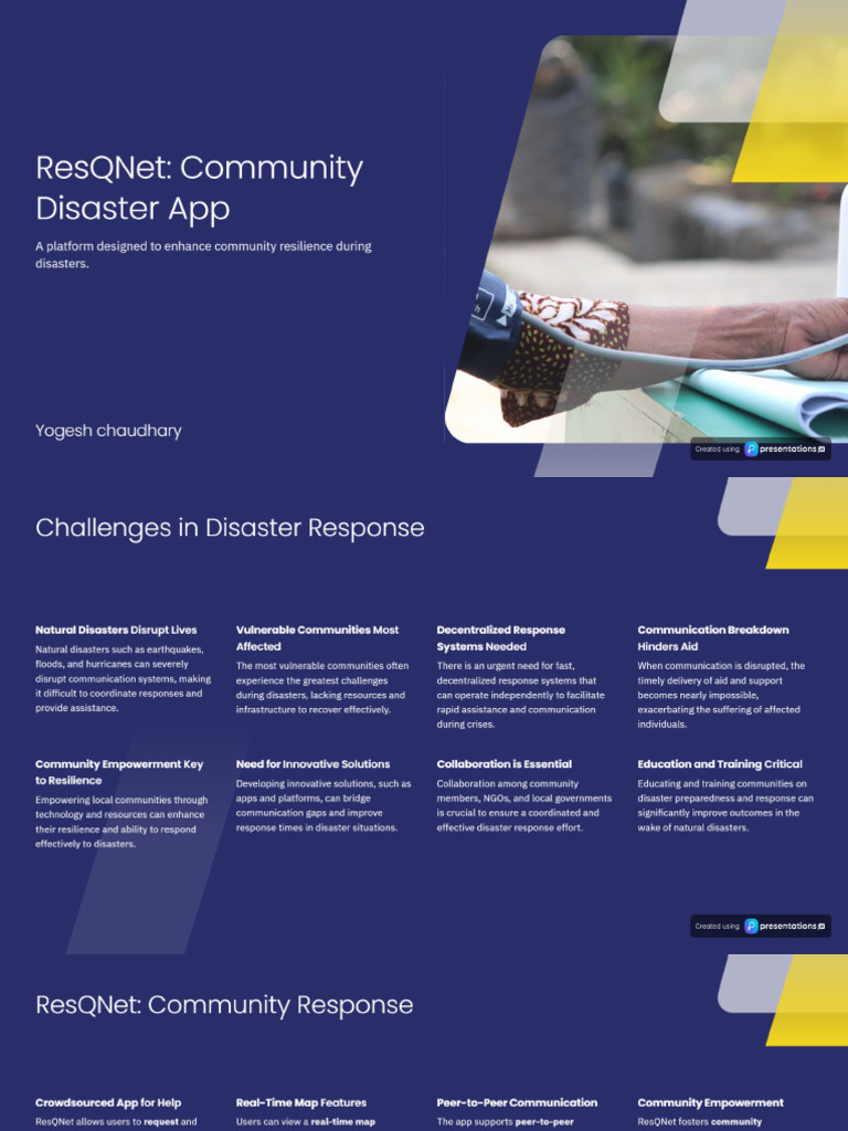 ResQNet - A Community-Powered Disaster Response App | PDF