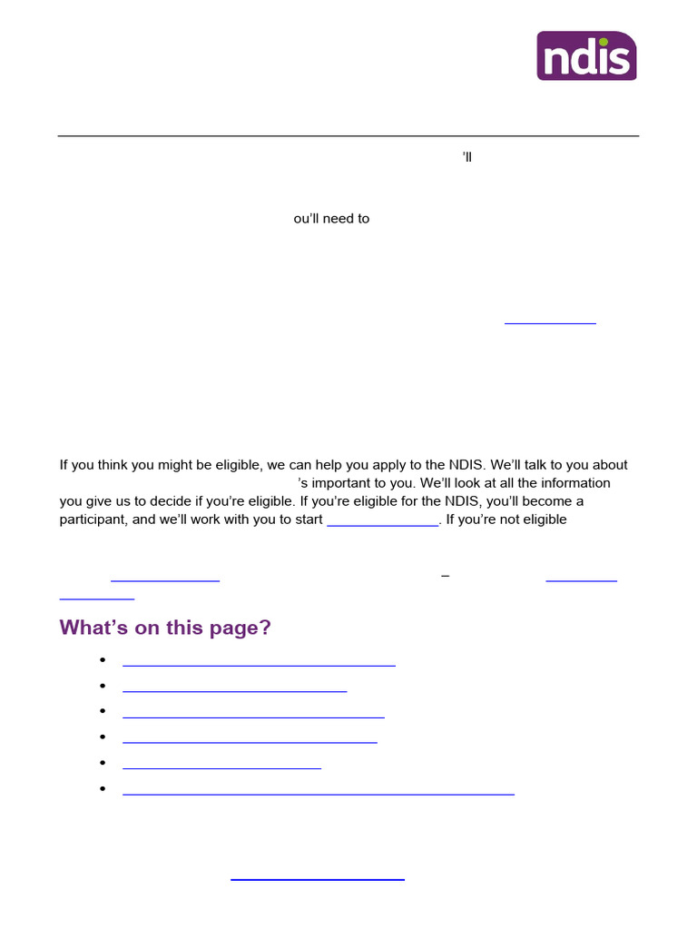 OG - Applying To The NDIS | PDF | Intellectual Disability | Disability