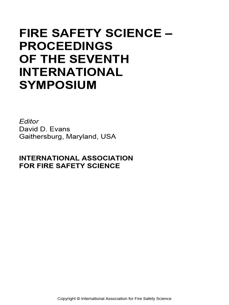 Fire Safety Science - Proceedings of The Seventh International ...