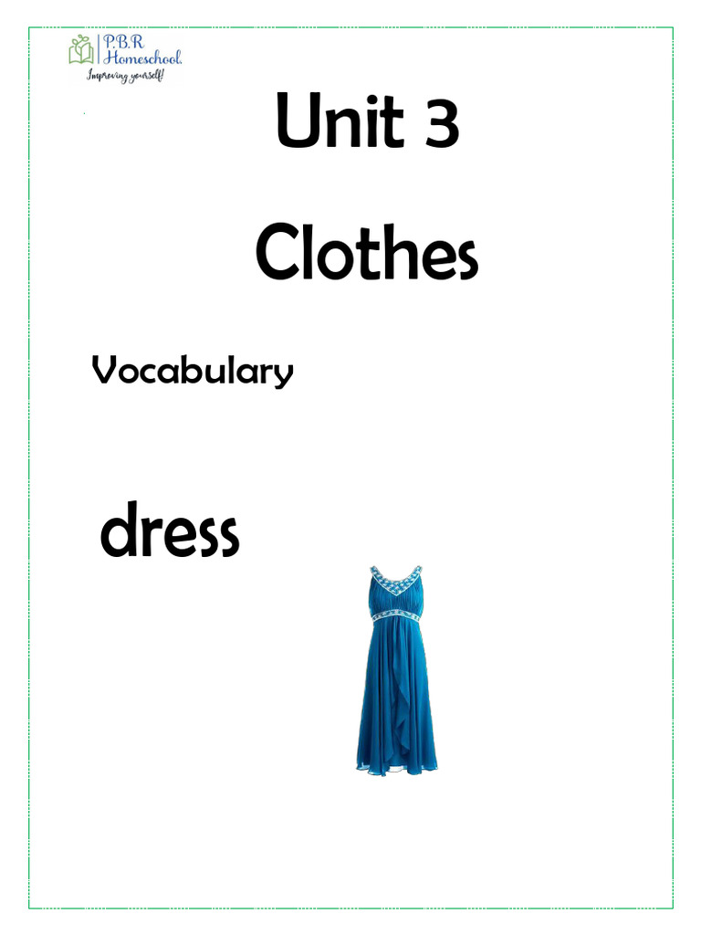 Clothes Vocabulary and Phonics Rules | PDF