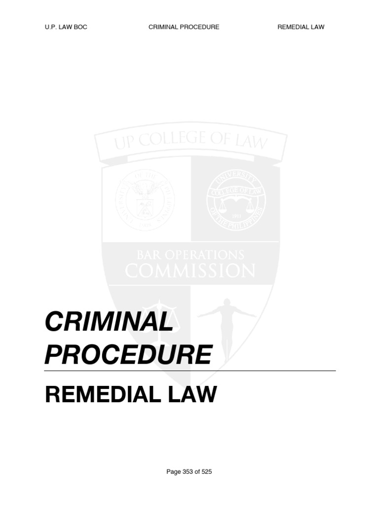Criminal-Procedure-1 250606 193555 | PDF | Prosecutor | Crimes