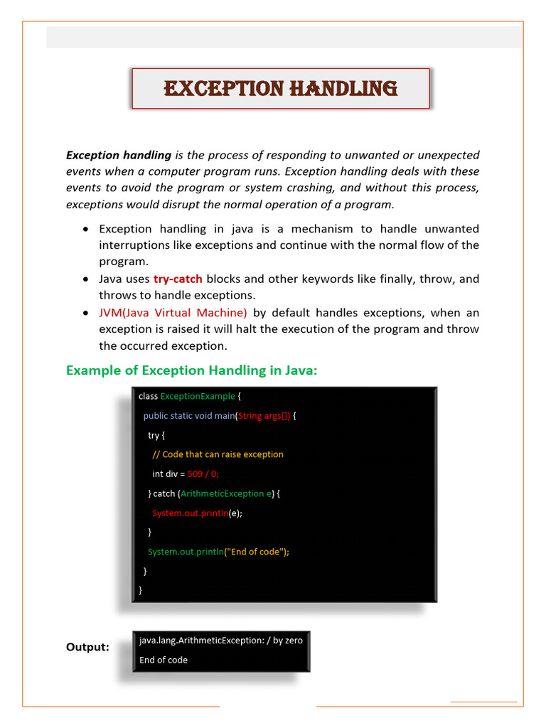 Exception Handling 1736994486 | PDF | Class (Computer Programming) | Inheritance (Object ...