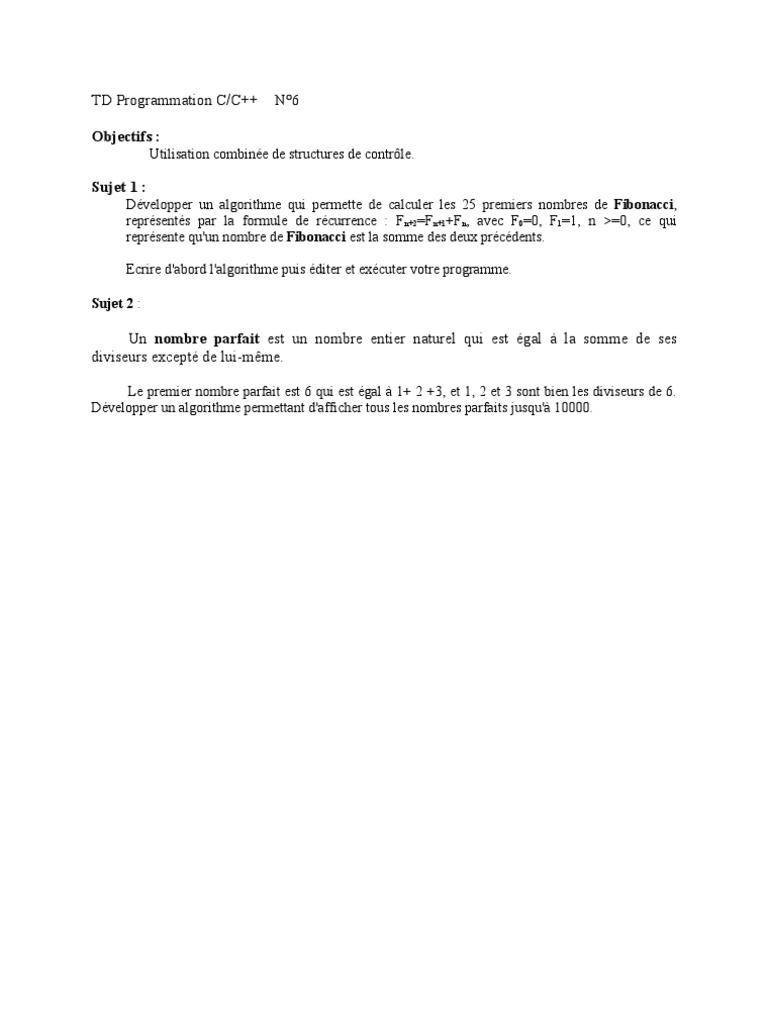 Programmation C++ TD6 | PDF