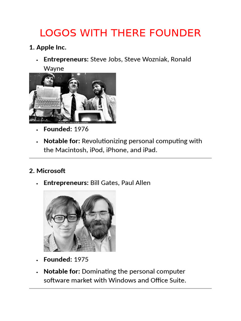 Logos With There Founder | PDF | Apple Inc.