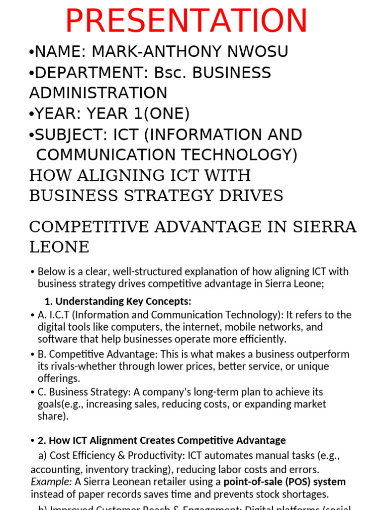 ICT Presentation 033203 | PDF | Information And Communications ...