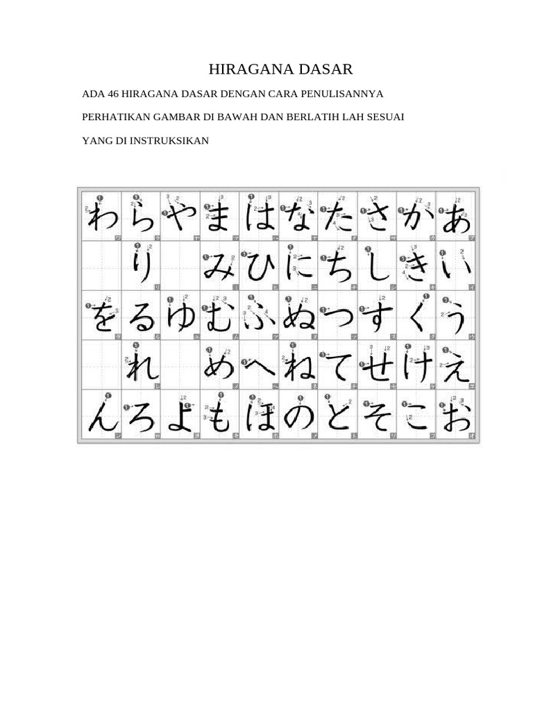 Hiragana Basic Rev 1 | PDF
