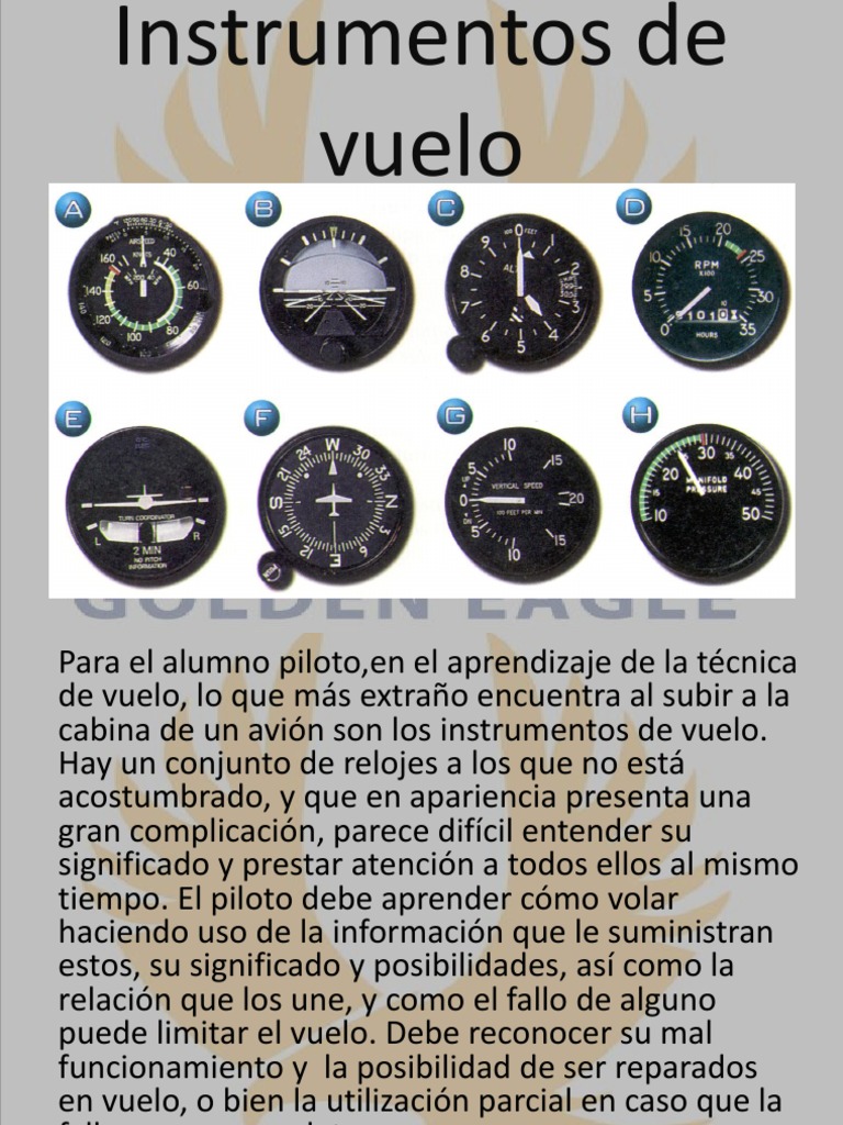 Instrumentos de Vuelo | PDF | Altímetro | Velocidad del viento