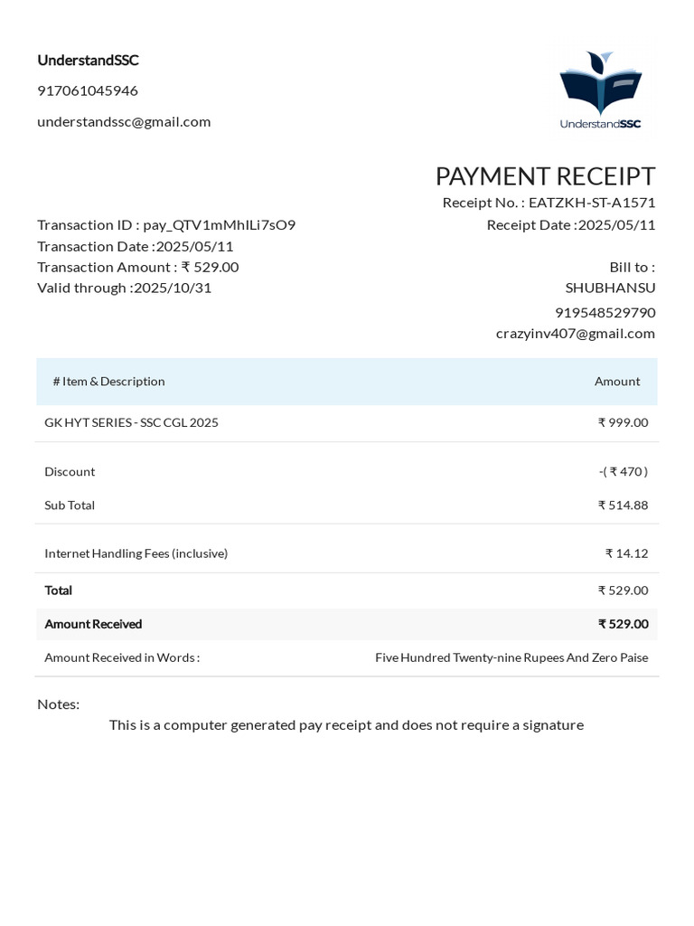 GK Hyt Series SSC CGL 2025 1746939808303 | PDF