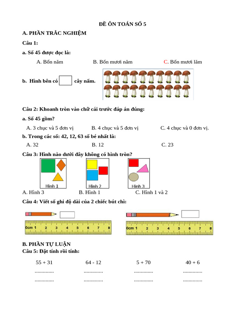 1e Toan On Ck2 - Cham Anh | PDF
