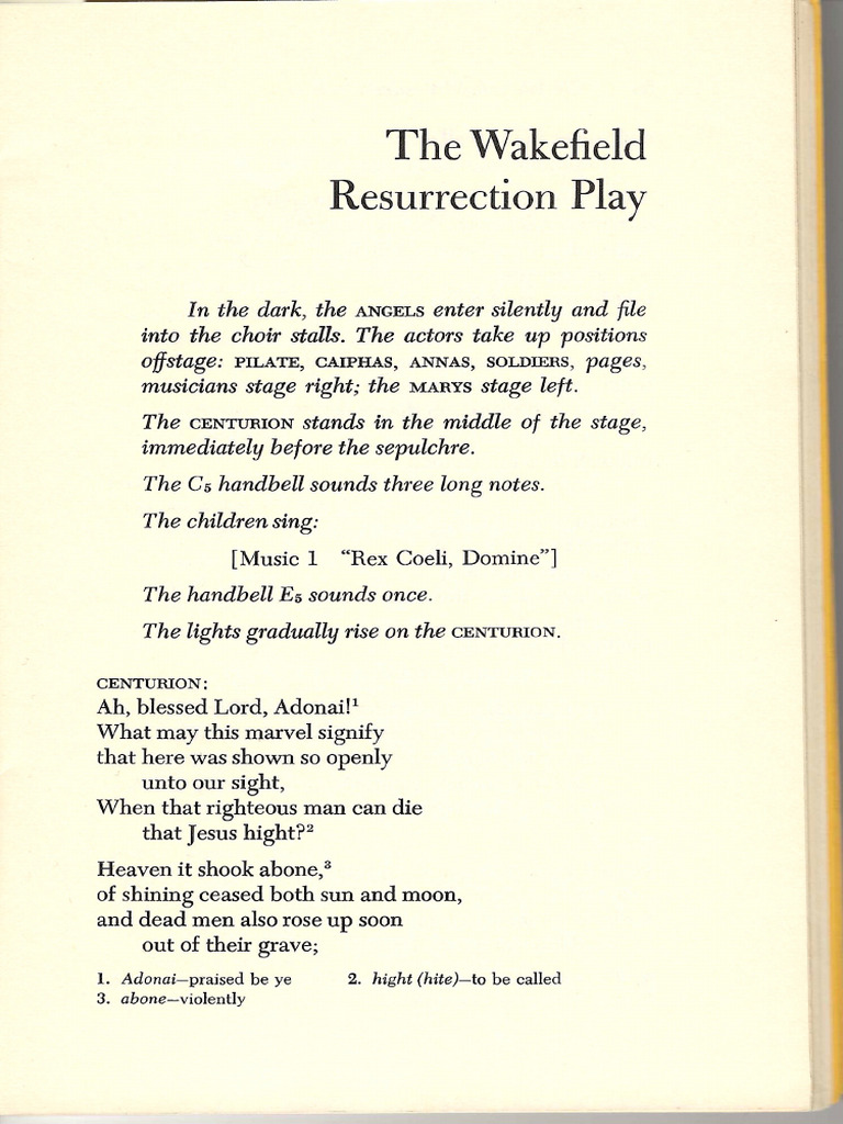 Wakefield Resurrection Play - Script | PDF