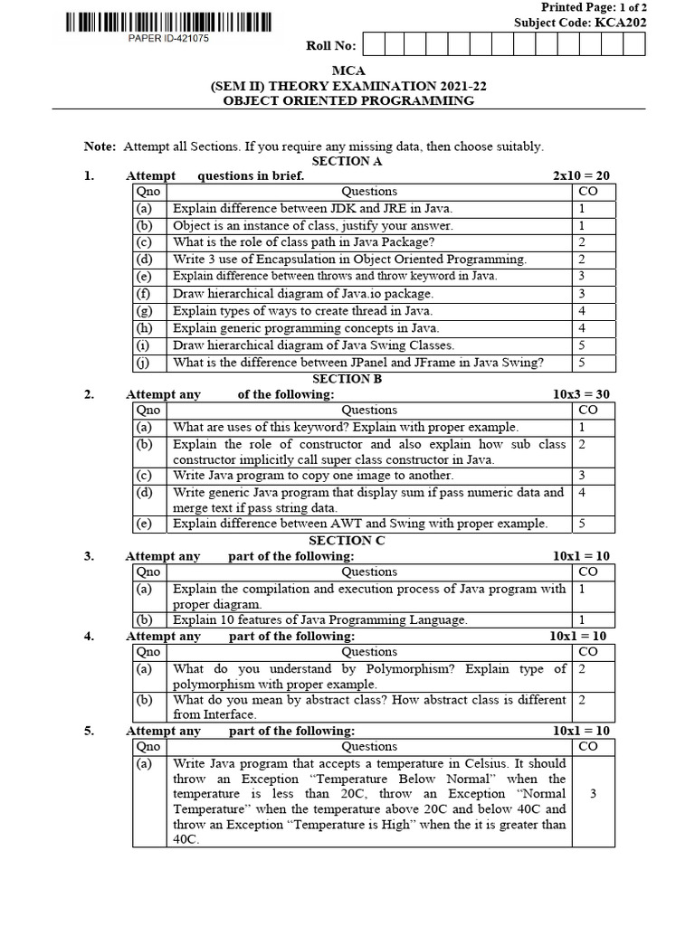 Object Oriented Programming (21 - 22) | PDF | Constructor (Object Oriented Programming ...