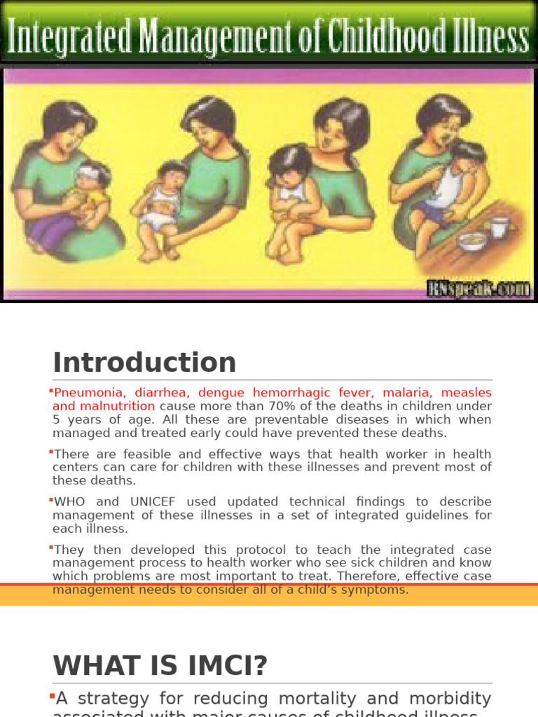 03 Imci | PDF | Diarrhea | Medical Specialties