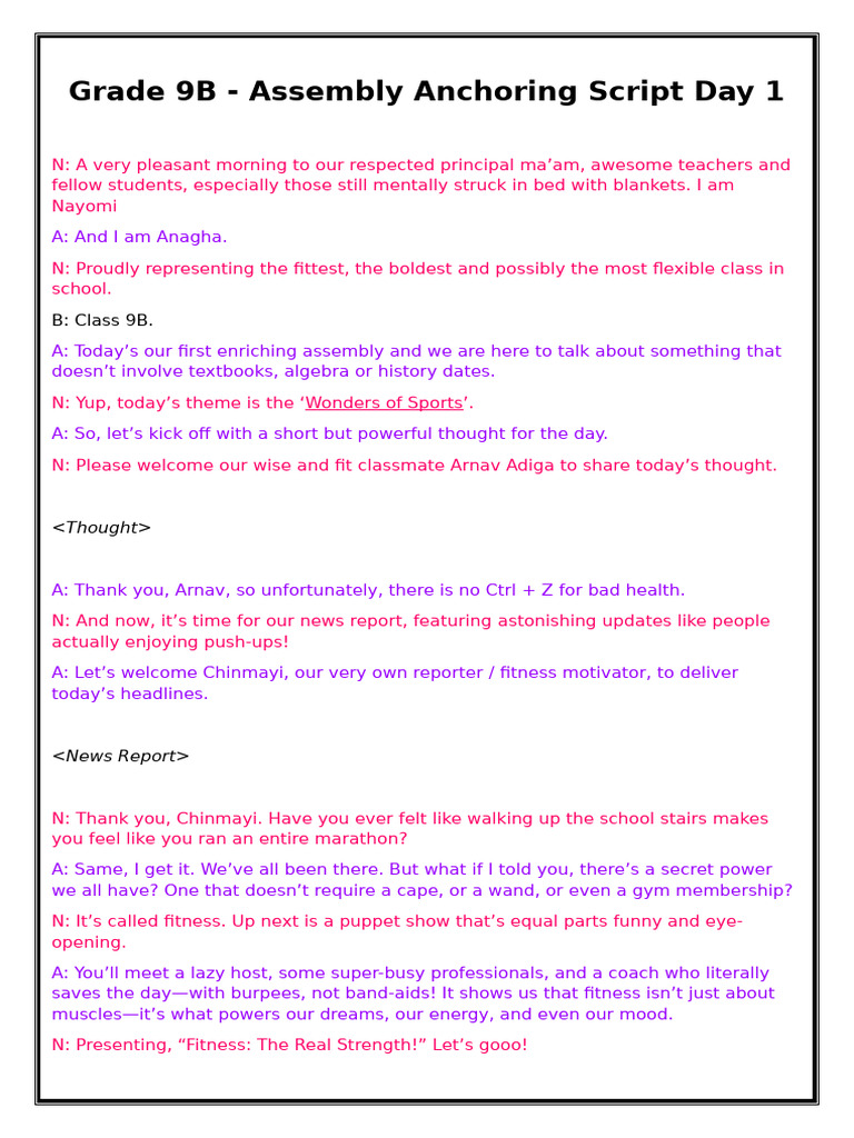 Assembly Day 1 Anchoring | PDF