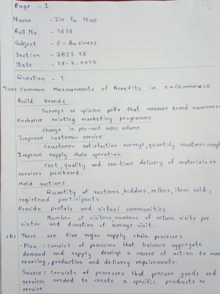 Zin Yu Nwe, 1658, E Business, DBIS 48 | PDF