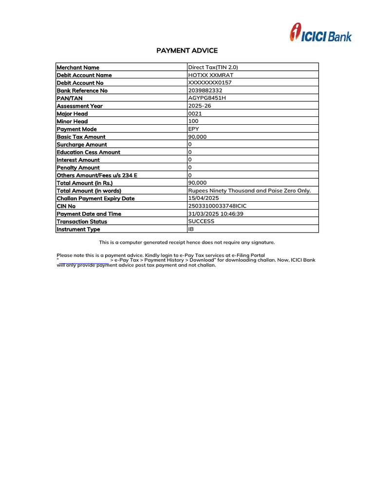 Advance Tax 2024 2025 | PDF