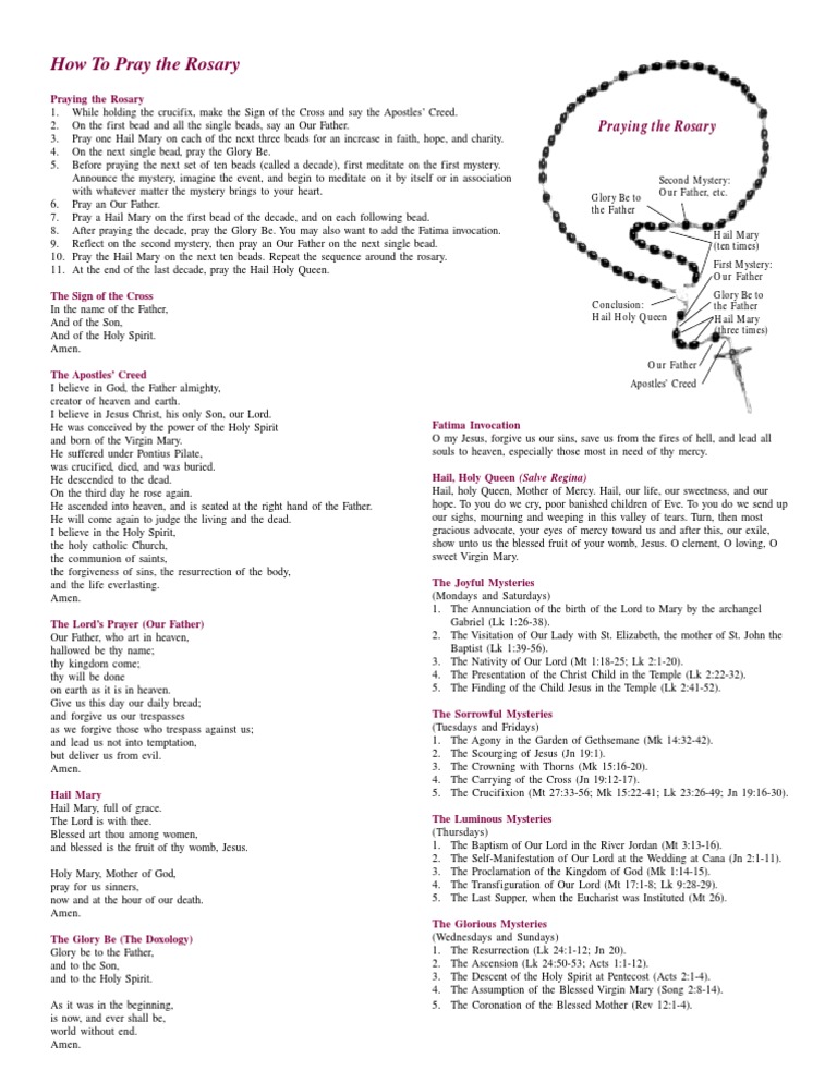 Rosary Pdf Lord S Prayer Rosary