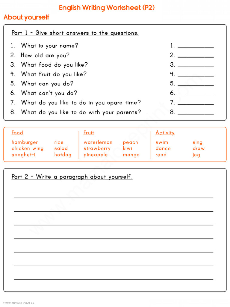 Mamaloveprint English Writing p2 | PDF