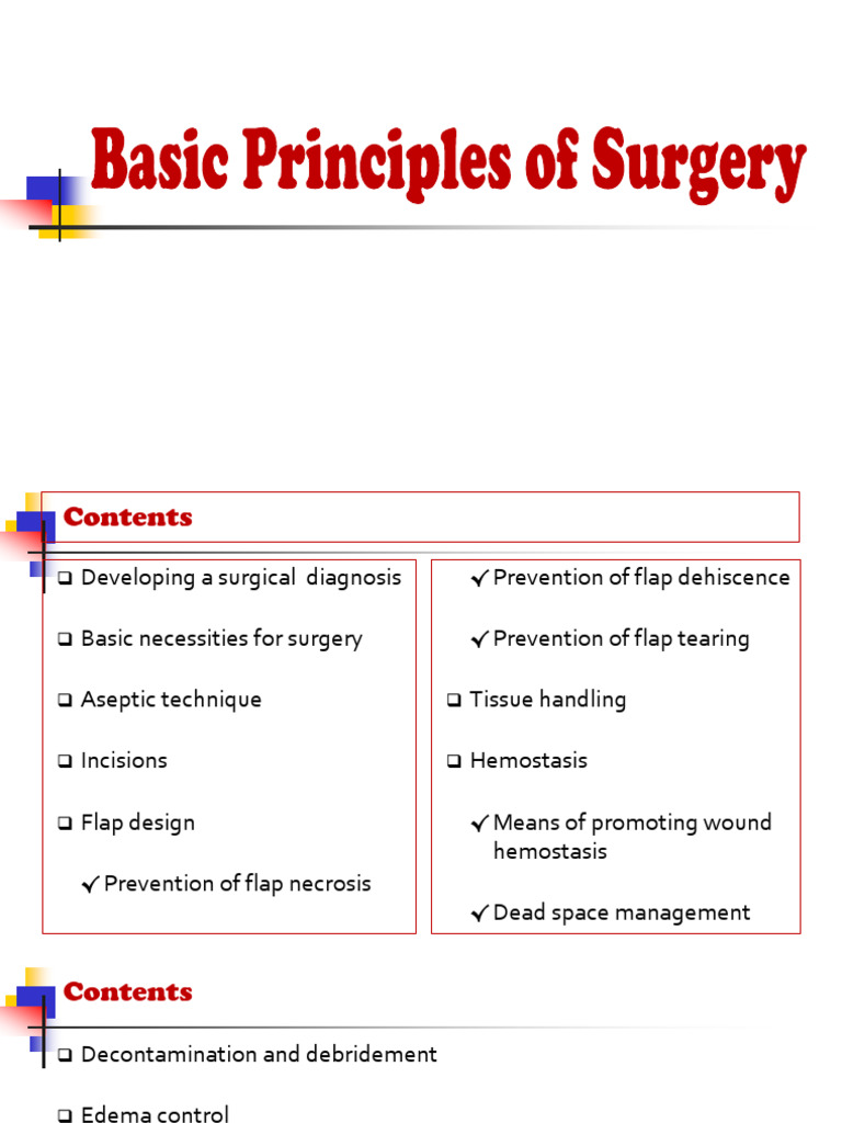 Basic Principles of Surgery | PDF | Wound | Surgery