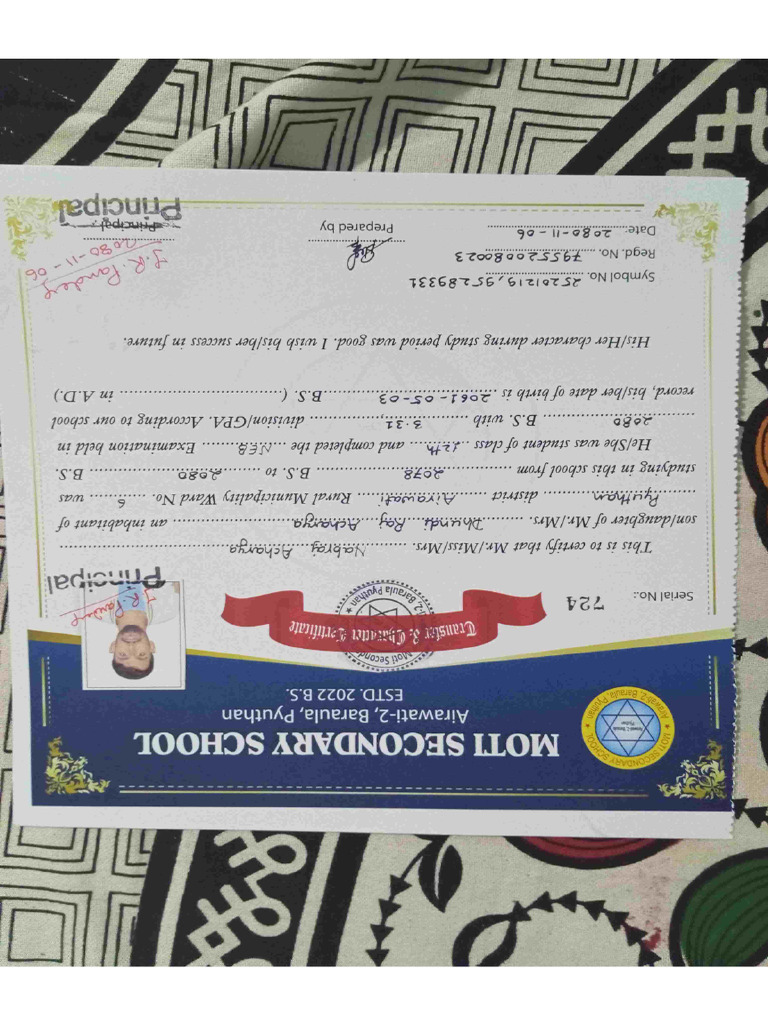 Character Certificate | PDF