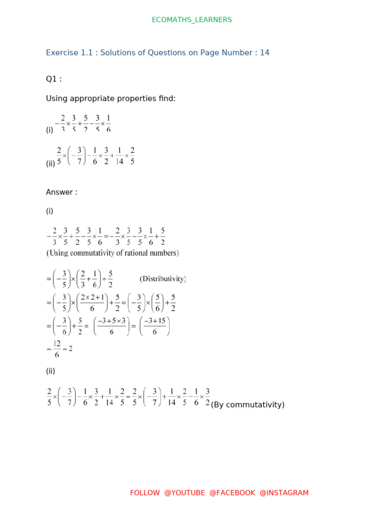 8th Maths Chapter 1 | PDF | Abstract Algebra | Numbers