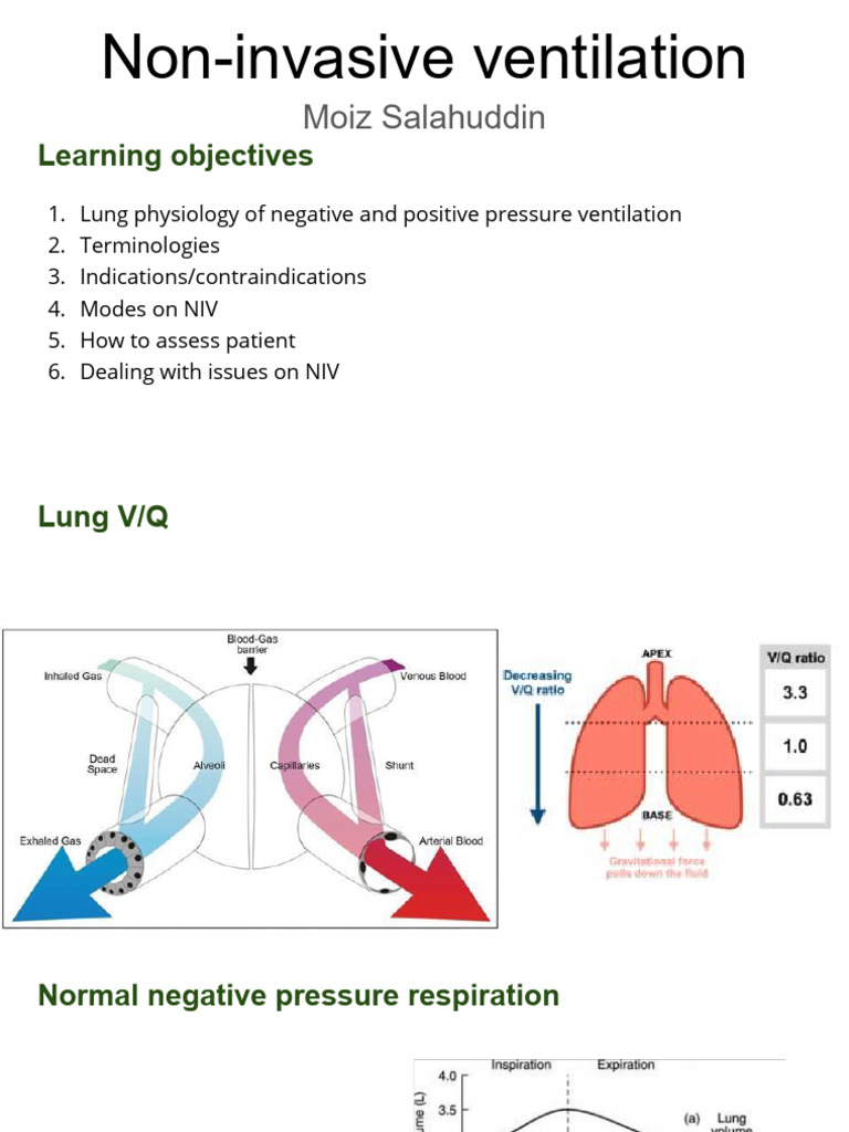 Non-Invasive Ventilation | PDF | Pulmonology | Medical Specialties