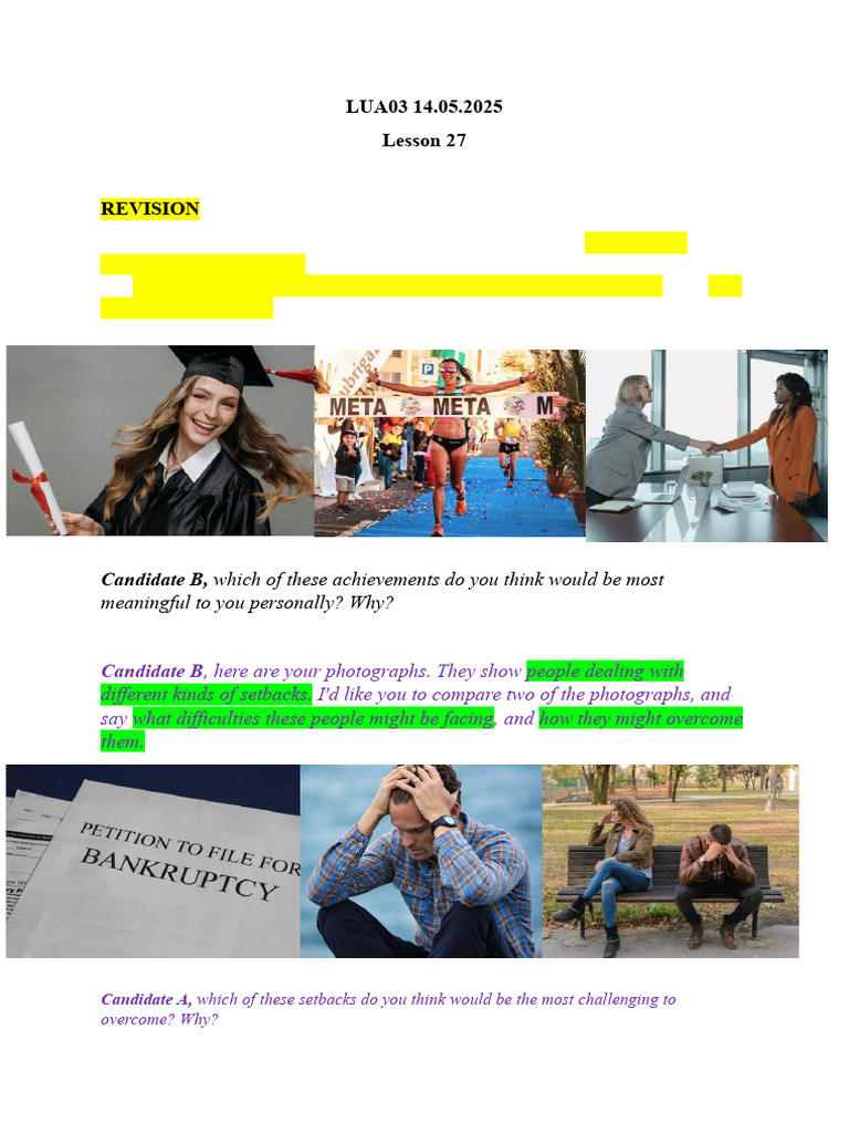 LUA03 - 2025 2025-05-14 Lesson - 27 | PDF | Photograph | Image