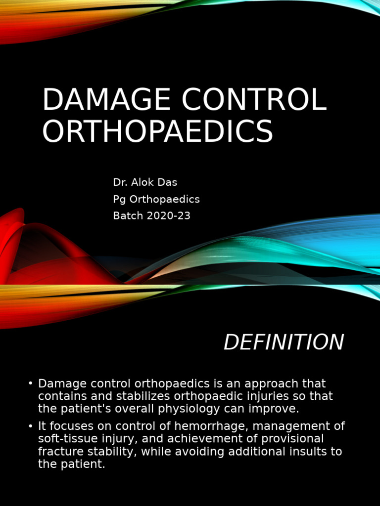 Damage Control Orthopaedics Explained | PDF | Inflammation | Major Trauma