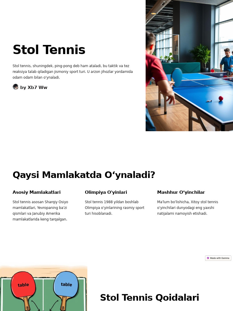 Stol Tennis | PDF