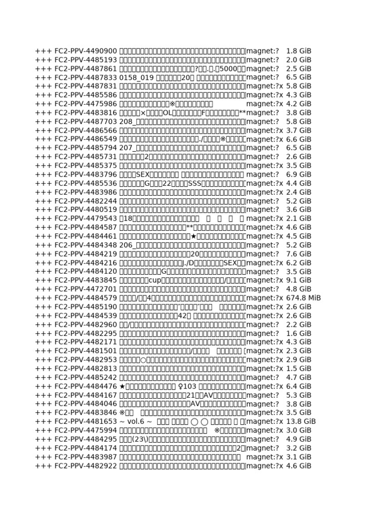 FC2新片 2024.06月份合集227部 FC2新片 2024.06月份合集227部 | PDF