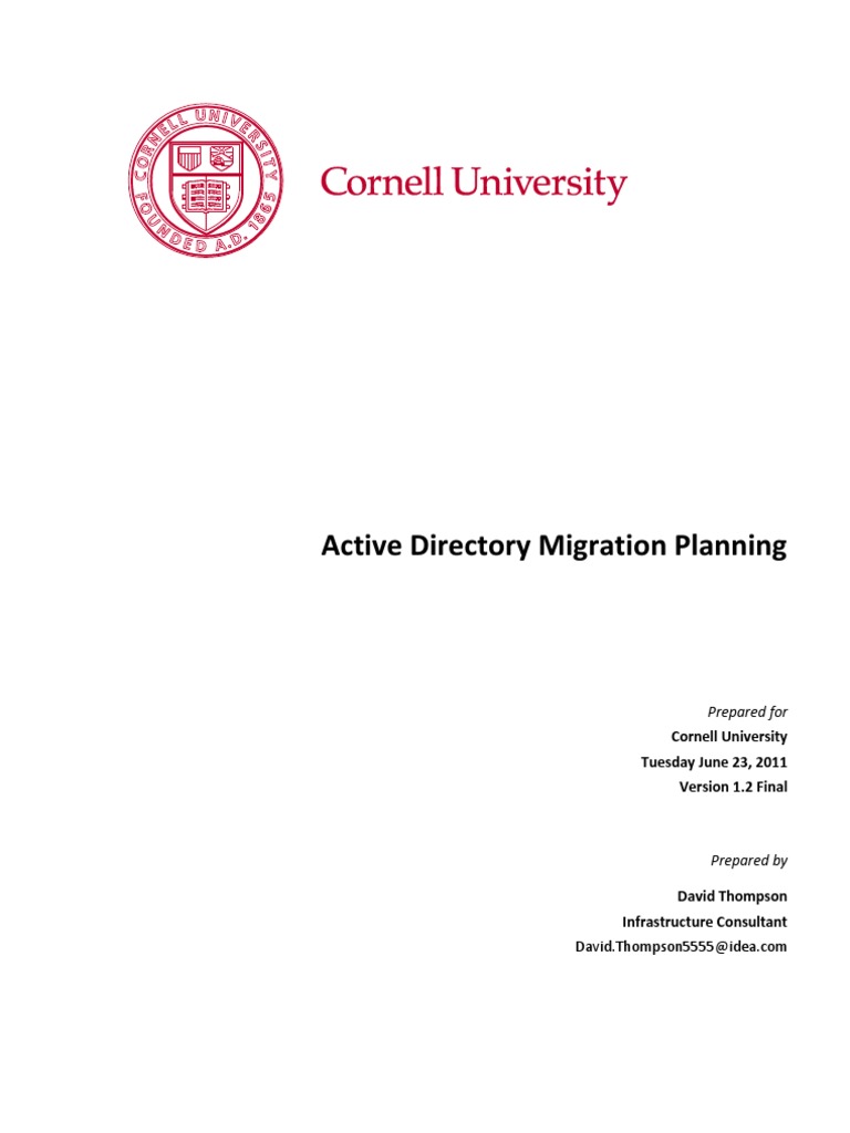 Active Directory Migration Planning | PDF | Active Directory | Share Point