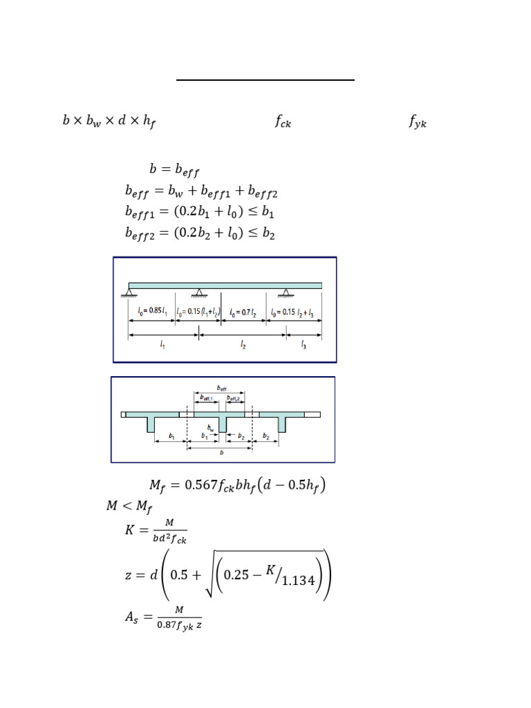 Calculations T Beam Sections-2 | PDF