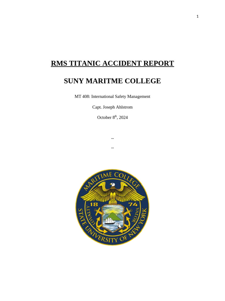 ISM CASE STUDY #2 RMS TITANIC | PDF | Shipping