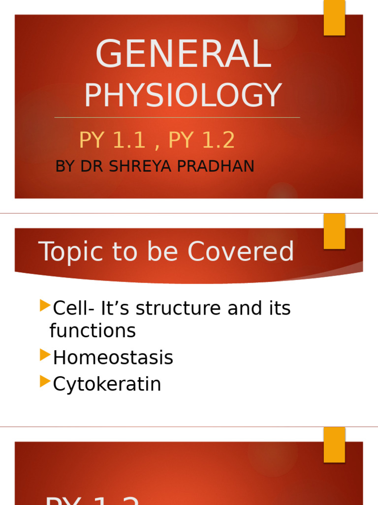 General Physiology | PDF | Homeostasis | Cytoskeleton