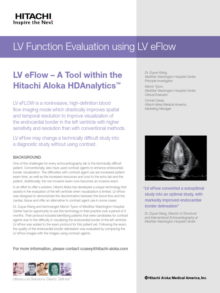 White Paper LV EFlow | PDF | Medical Ultrasound | Echocardiography