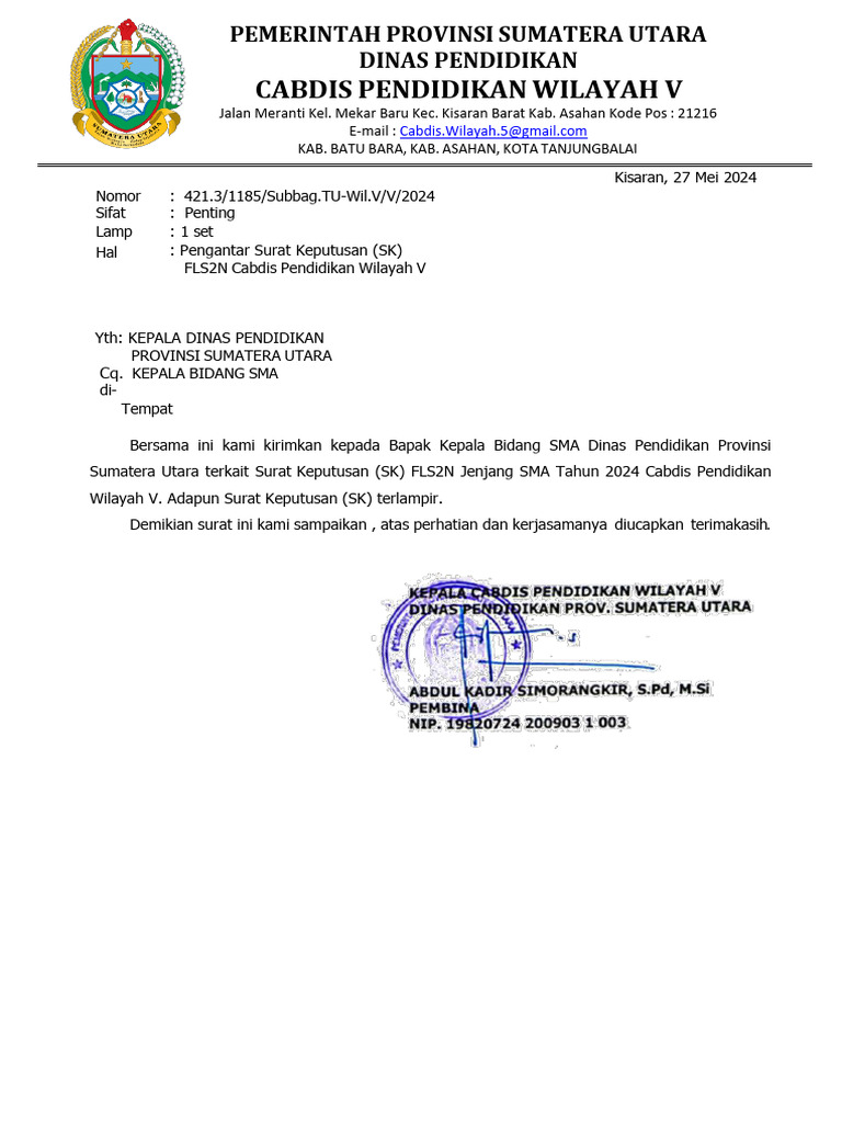 Juara FLS2N SMA 2024 Sumut | PDF