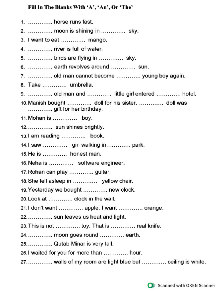 HHW Worksheet English Grade 5 (2025-26) | PDF