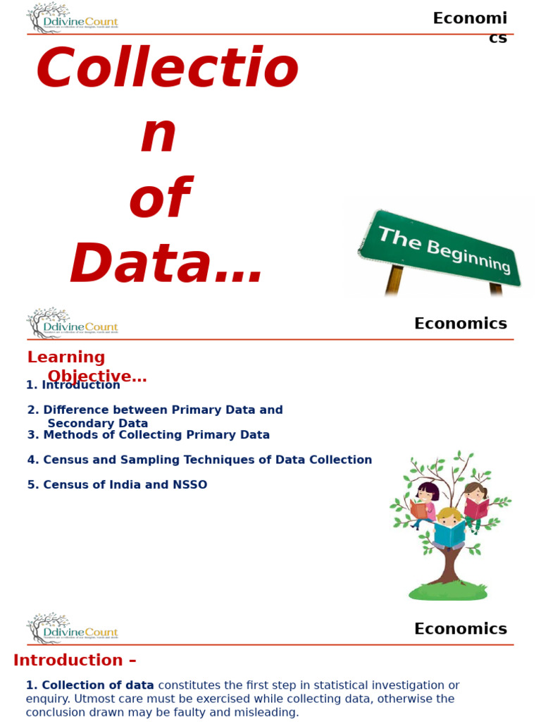 Collection of Data - XI | PDF | Sampling (Statistics) | Survey Methodology