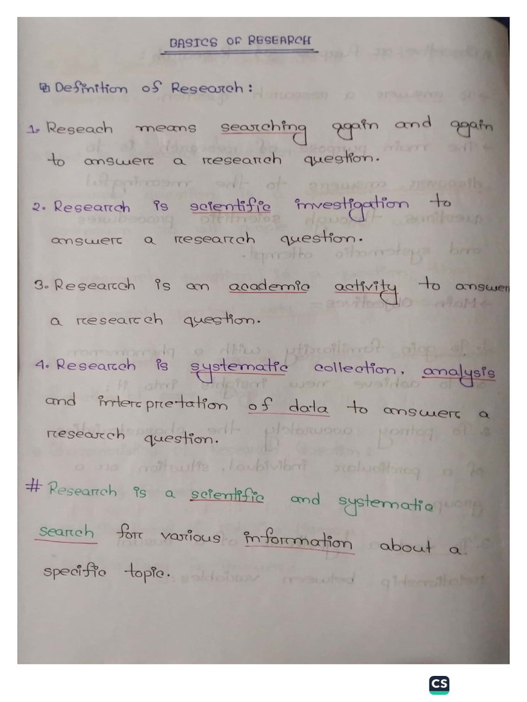 Research Methodology (Notes KB) | PDF
