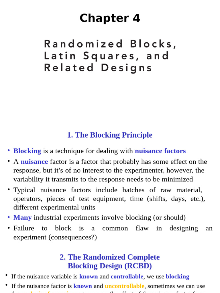 Understanding Randomized Blocking Design | PDF | Experiment ...