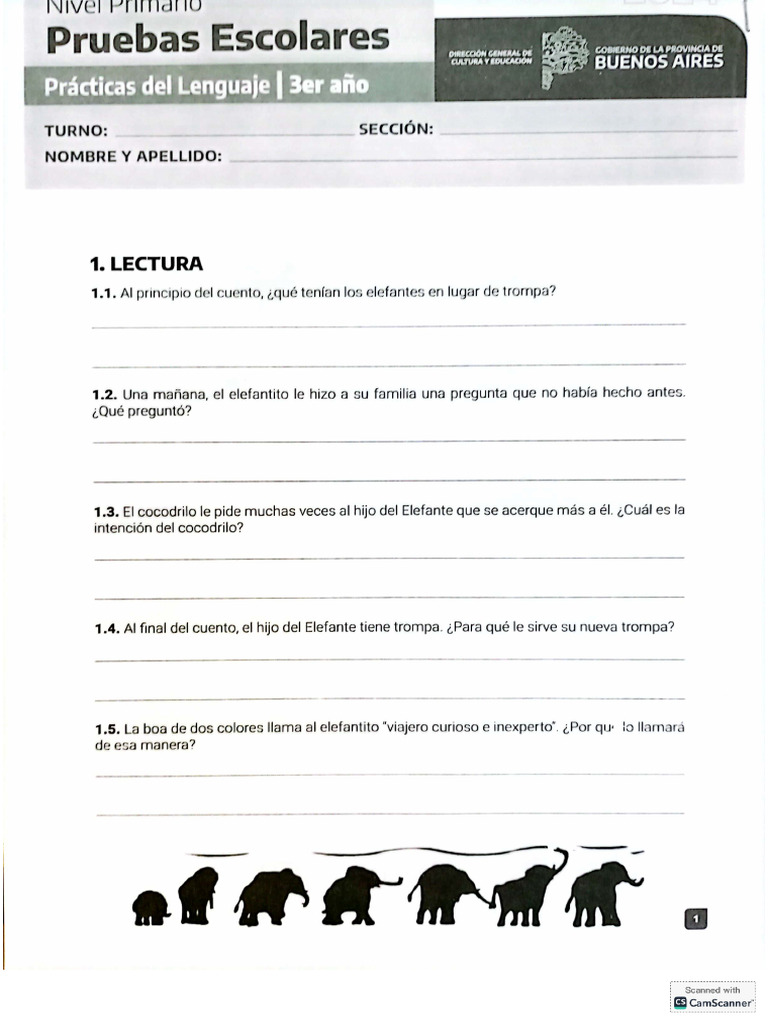 Prueba PDL 3ro | PDF