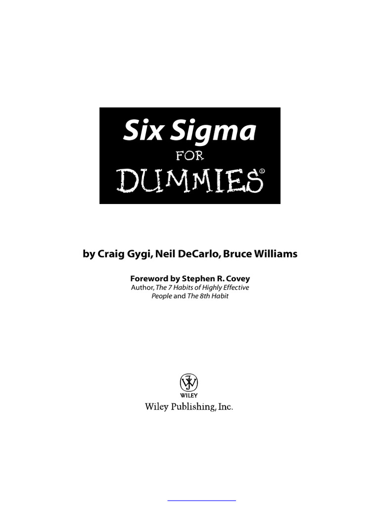 BOOK Six Sigma For Dummies | PDF